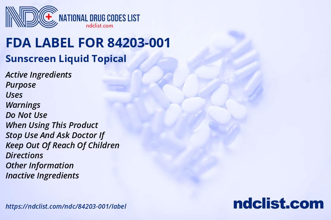 Sunscreen Liquid- FDA Label NDC84203-001