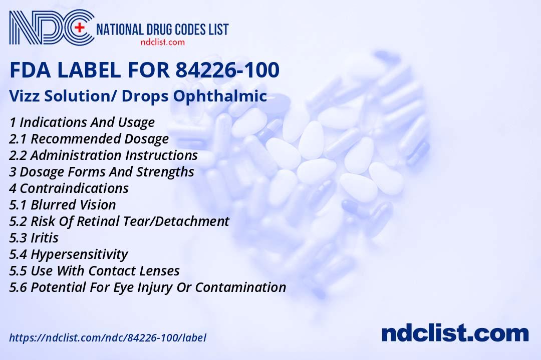 FDA Label for Vizz Solution/ Drops Ophthalmic - Indications, Usage ...