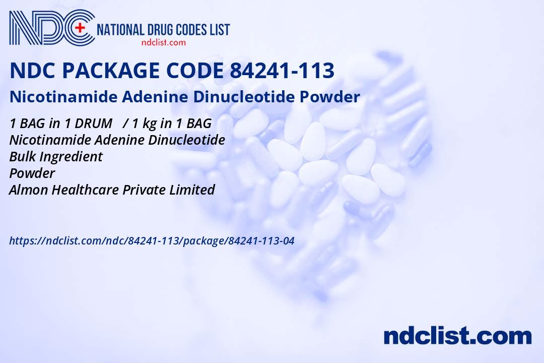 NDC Package 84241-113-04 Nicotinamide Adenine Dinucleotide Powder