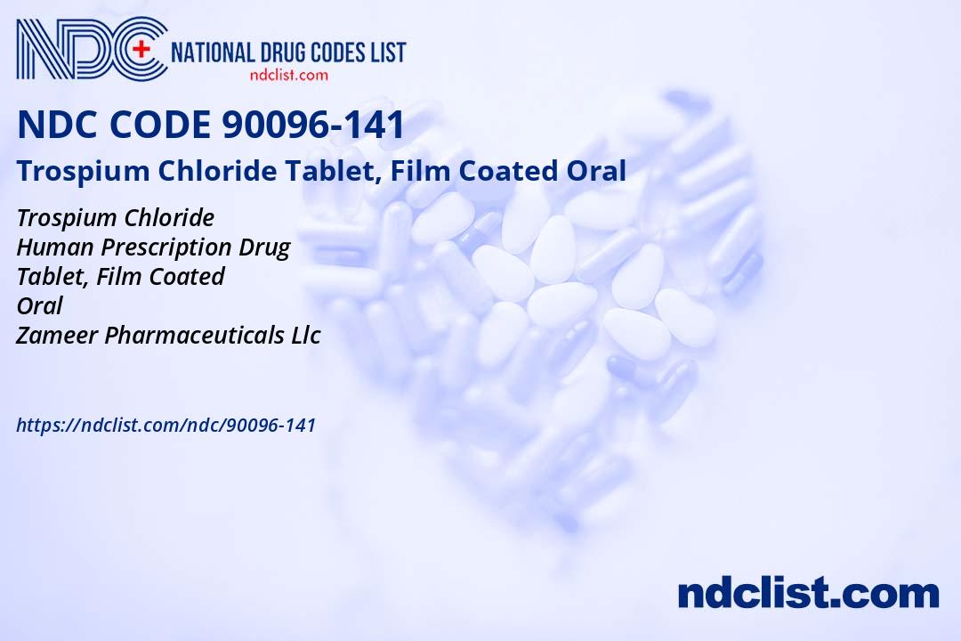 Trospium Chloride Tablet, Film Coated NDC 90096-141