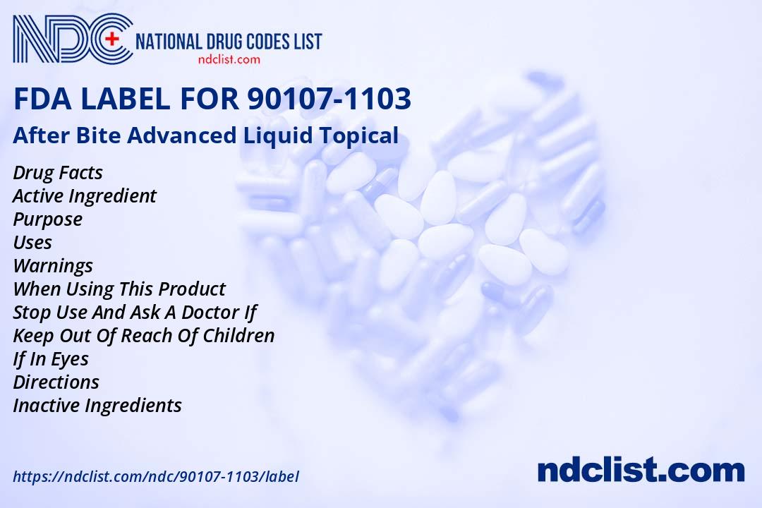 FDA Label for After Bite Advanced - Indications, Usage & Precautions