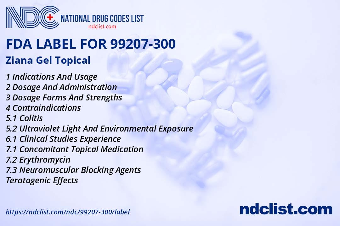 Ziana Gel- FDA Label NDC99207-300