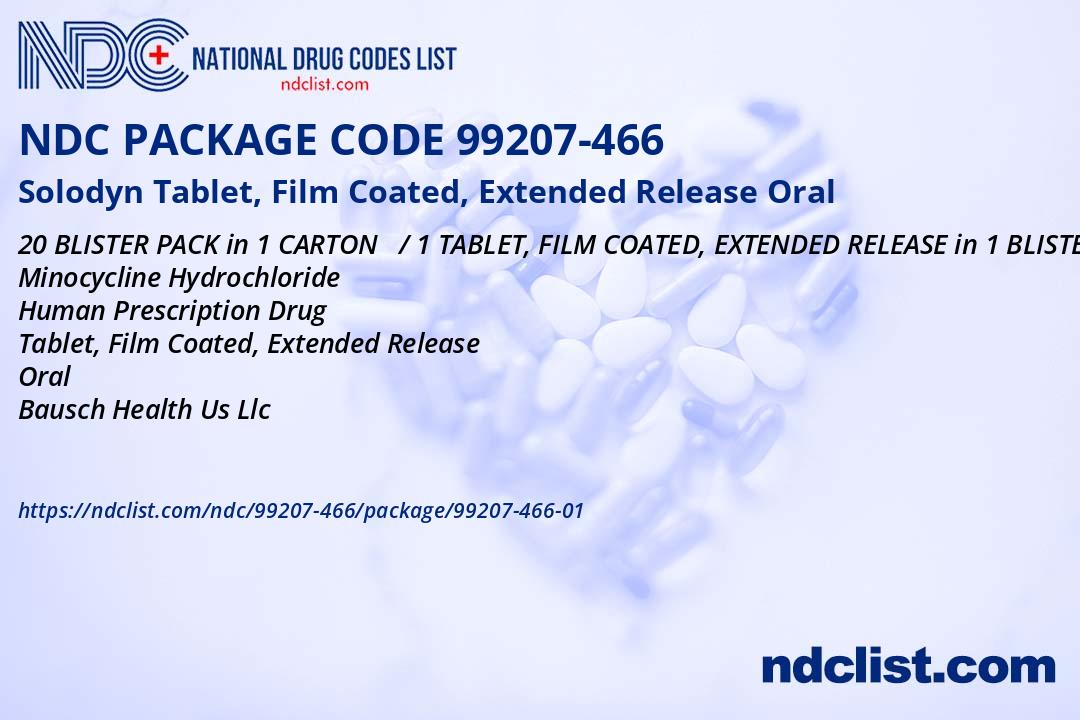 Solodyn NDC Package 99207-466-01