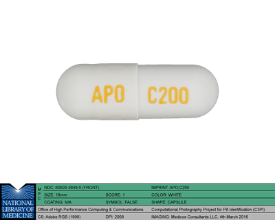 Pill Identification Images of Celecoxib - Size, Shape, Imprints and Color