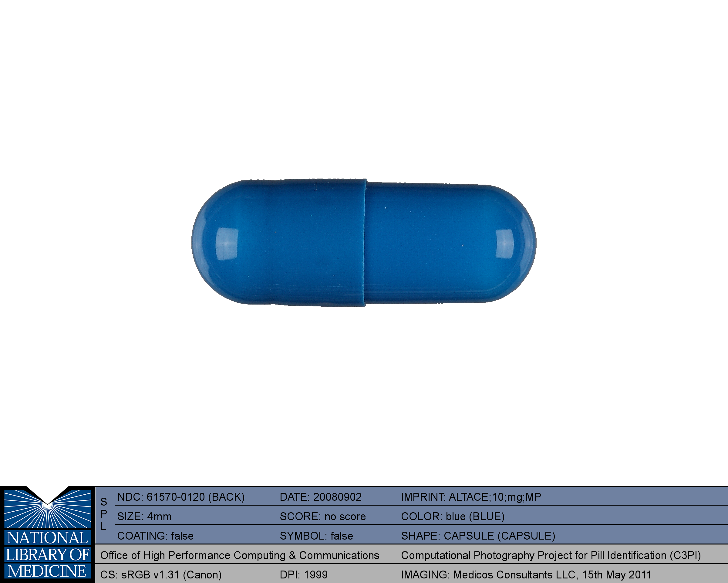 Pill Identifier Altace - Size, Shape, Imprints and Color