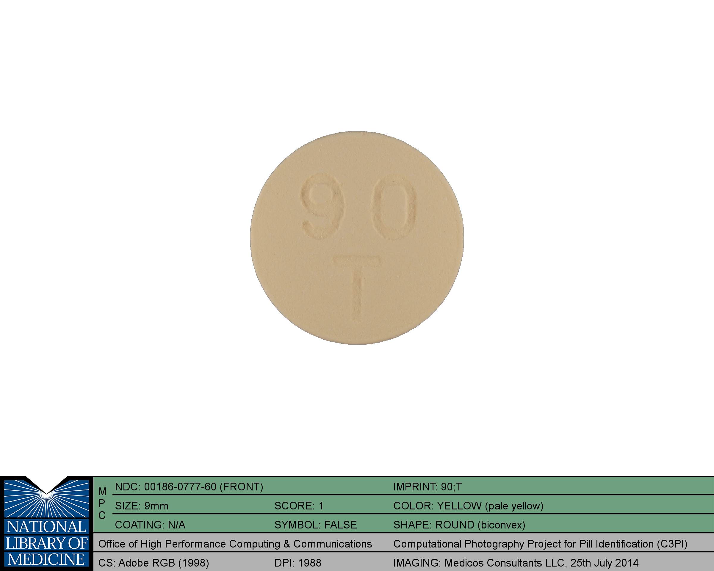 Pill Identifier Brilinta - Size, Shape, Imprints and Color