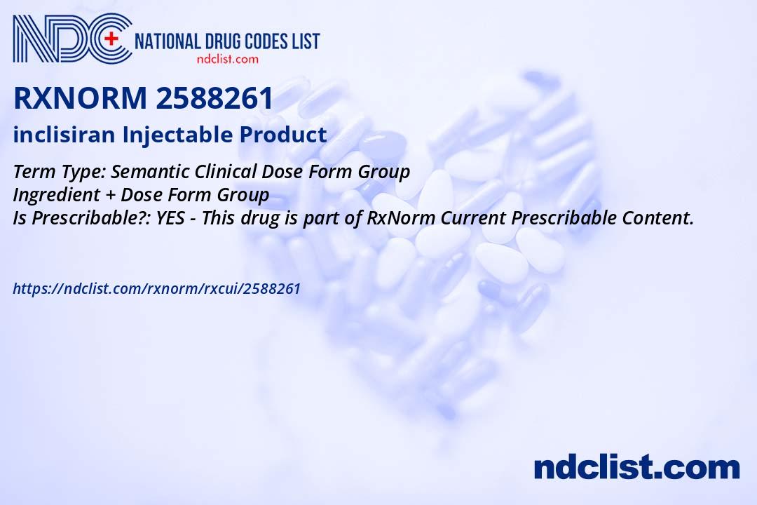 RxNorm 2588261 inclisiran Injectable Product