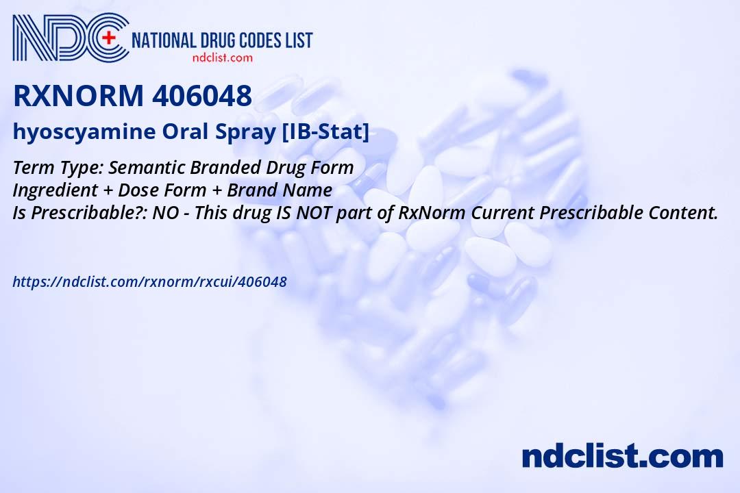 RxNorm 406048 hyoscyamine Oral Spray [IB-Stat]