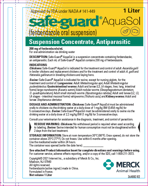 Animal NDC 0061-1433-02 Safe-guard Aquasol Fenbendazole