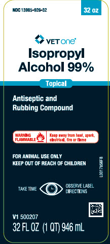 Animal NDC 13985-926-01 Isopropyl Alcohol