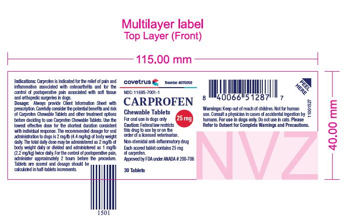 Animal NDC 11695-7001-2 Carprofen