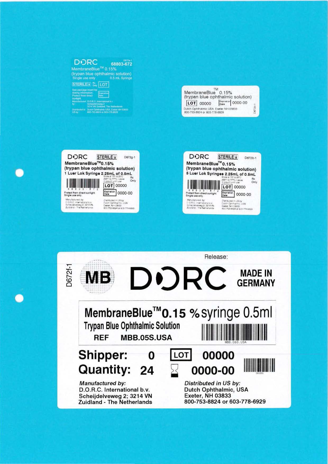 Membraneblue Injection, Solution- Images NDC68803-672