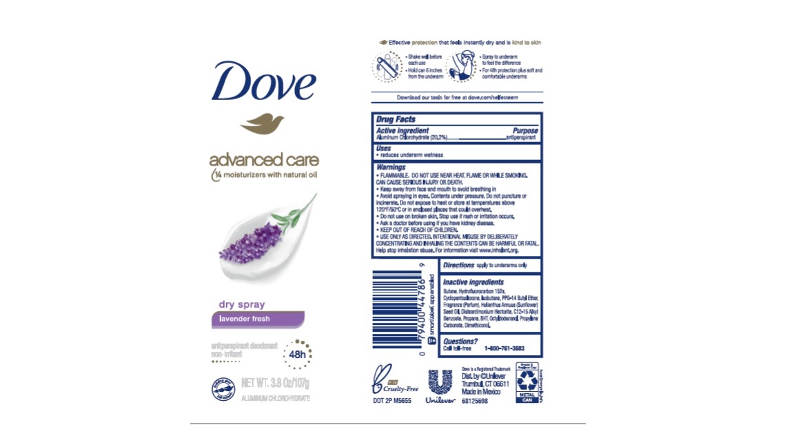 Label Dove Aerosol, Spray Topical - Indications, Usage & Precautions
