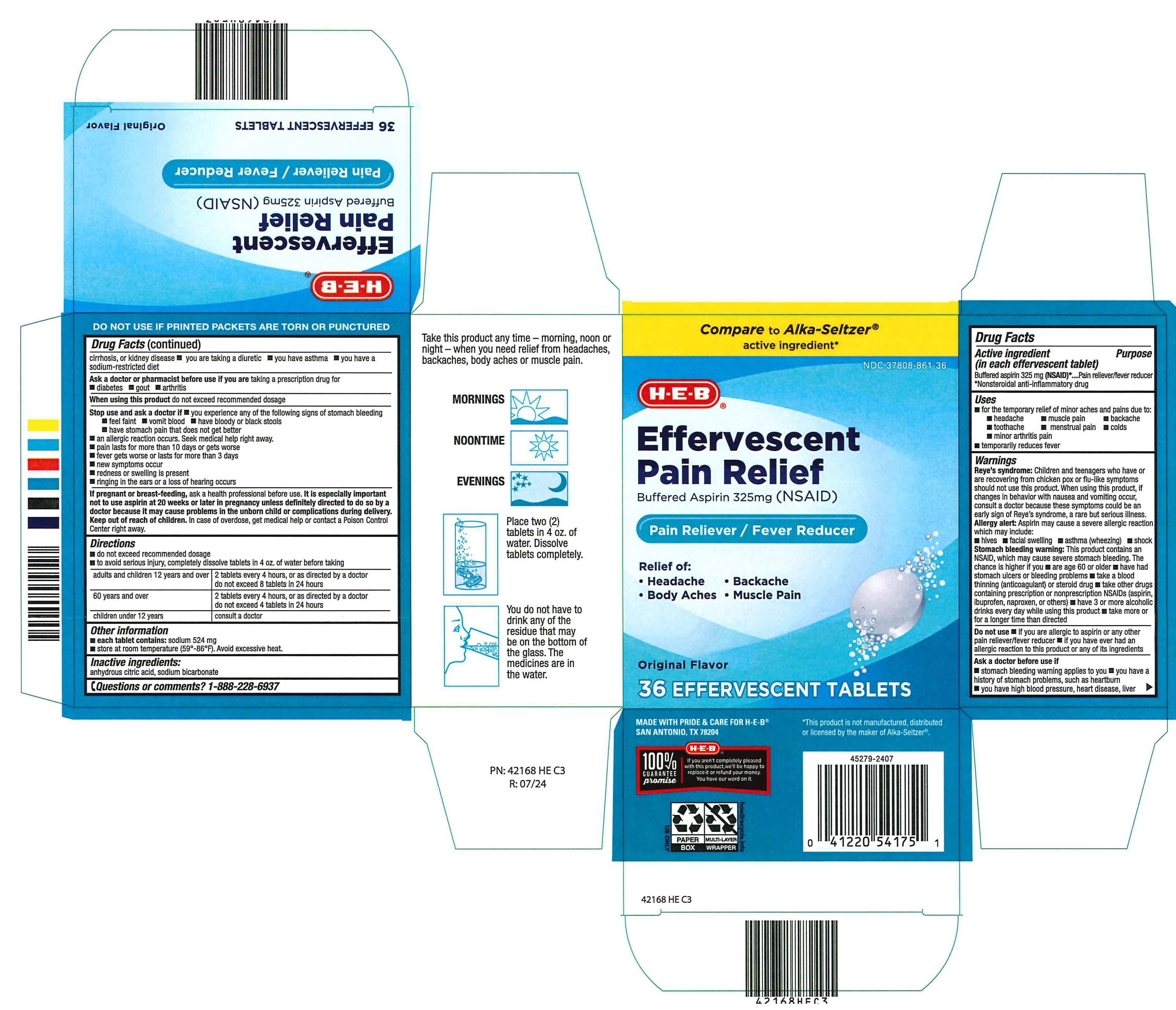 Product Images Heb Effervescent Pain Relief Photos - Packaging, Labels ...
