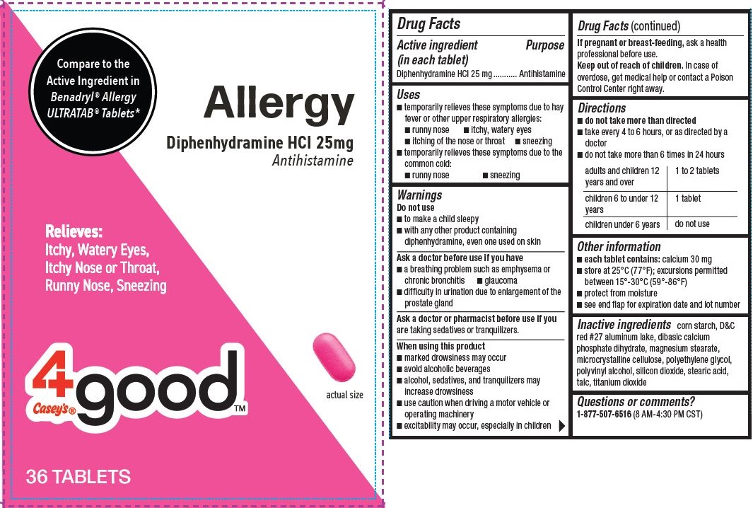 Label Allergy 36ct, Caseys 4good Tablet, Coated Oral - Indications ...