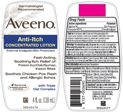 FDA Label for Aveeno Anti-itch Concentrated Lotion Topical ...