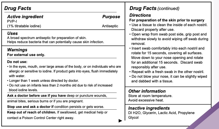 Product Images Nasal Decolonization Swab Photos - Packaging, Labels ...