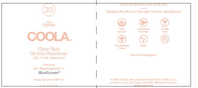 Label Coola Clear Skin Oil-free Moisturizer Spf 30 Cream Topical ...