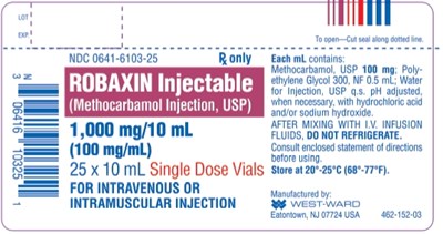 NDC 0641-6103 Robaxin Methocarbamol