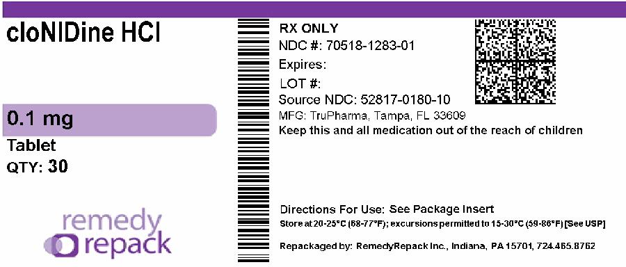 NDC 70518-1283-1 Clonidine Hydrochloride Tablet Oral