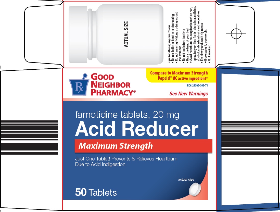 NDC 24385-385 Good Neighbor Pharmacy Acid Reducer Maximum Strength ...