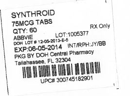 Synthroid- Images NDC53808-0958