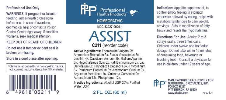 NDC 83027-0029 Assist Spray Oral Label Information - Details, Usage ...