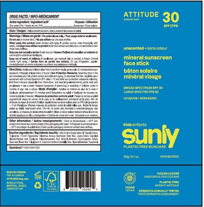 Attitude Sunly Kids Mineral Sunscree - Images NDC 61649-099