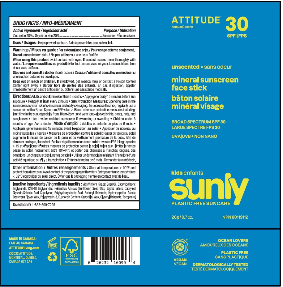 Product Images Attitude Sunly Kids Mineral Sunscreen Face Stick ...