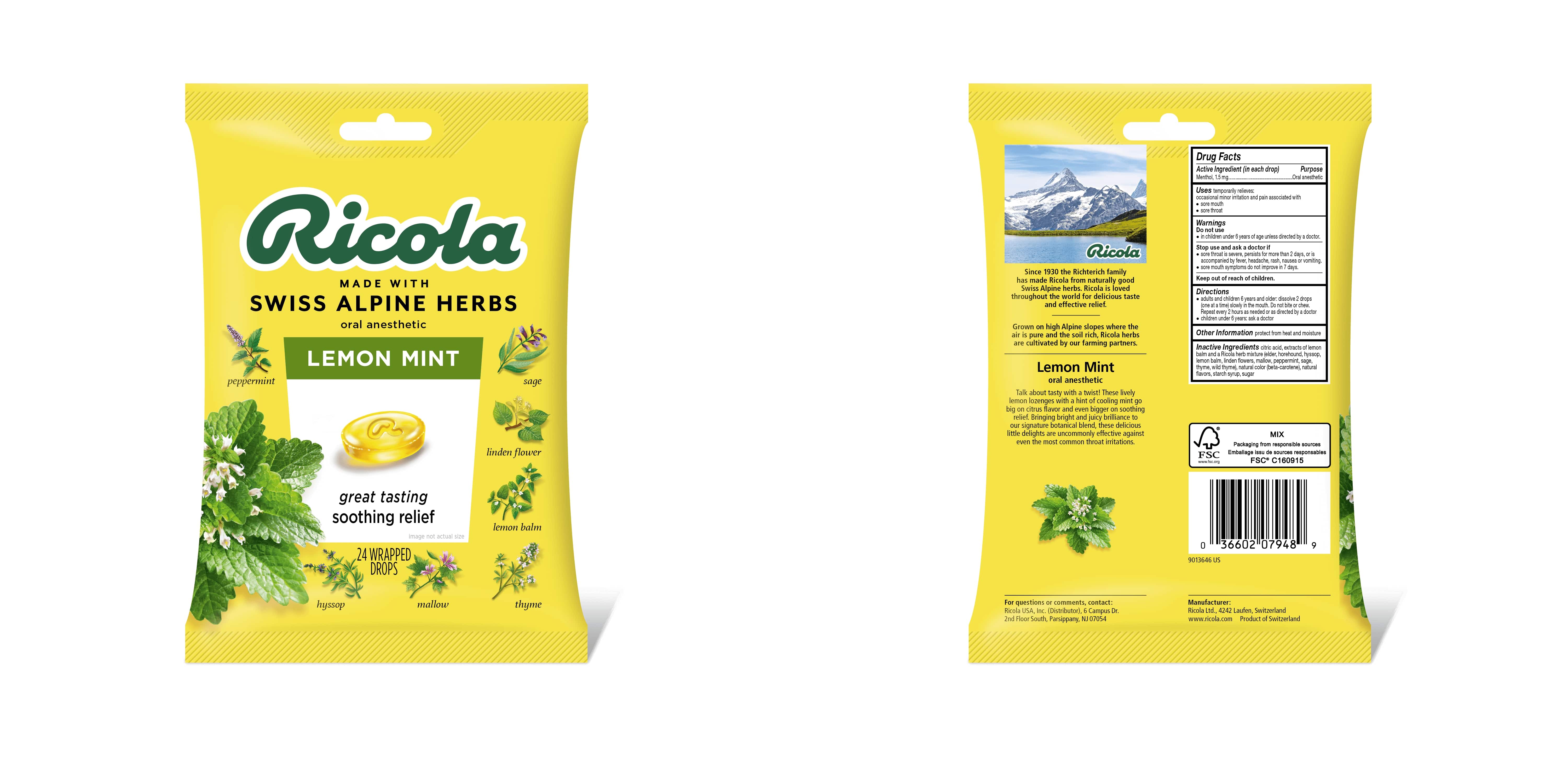 Product Images Natural Lemon Mint Herb Throat Drops Photos - Packaging ...