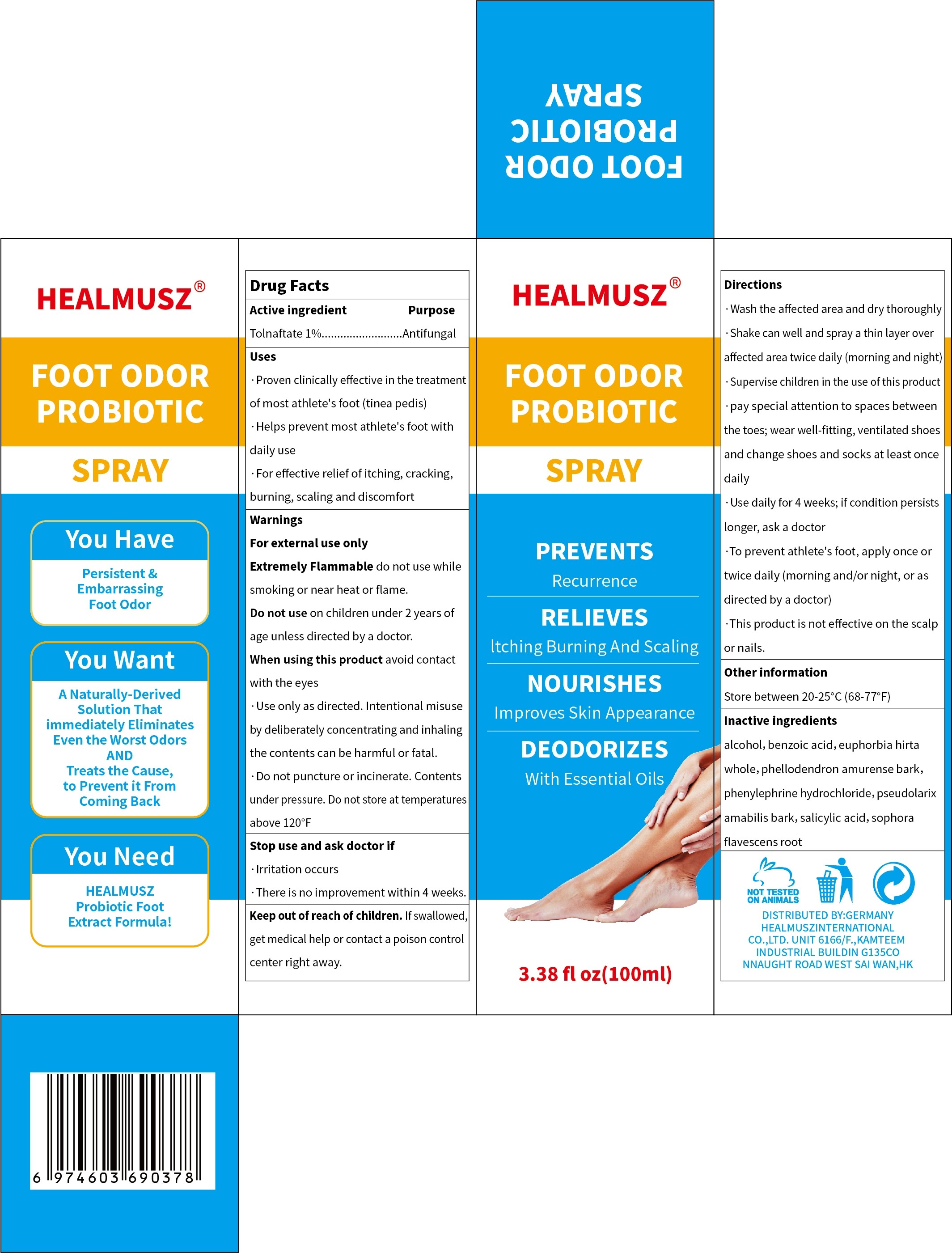 FDA Label for Healmusz Foot Odor Probiotic - Indications, Usage ...