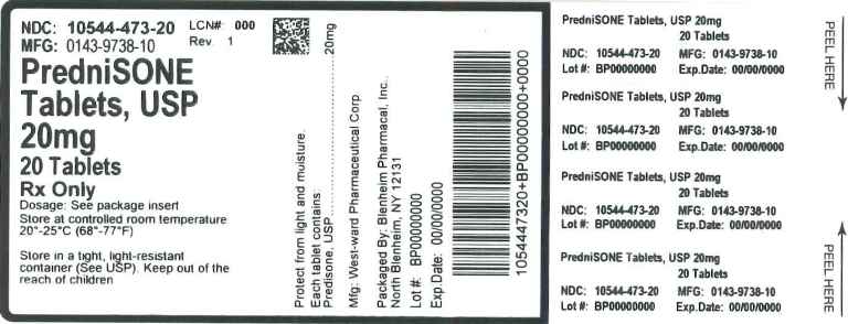 Prednisone - Images NDC 10544-473