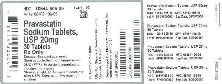 NDC 10544-440 Pravastatin Sodium