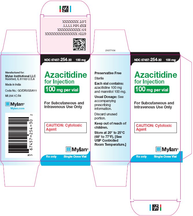 NDC 67457-254 Azacitidine Azacitidine
