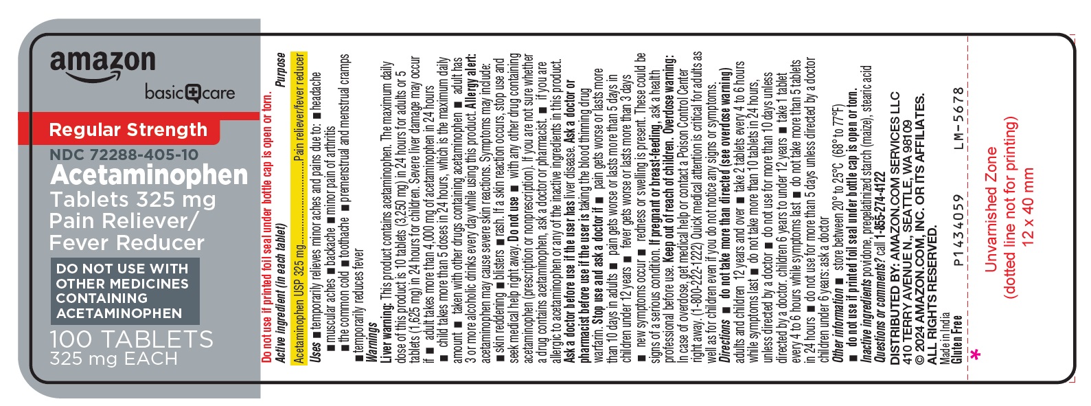 FDA Recall Amazon Basic Care Acetaminophen Tablet Oral