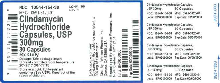 Clindamycin Hydrochloride- Images NDC10544-154