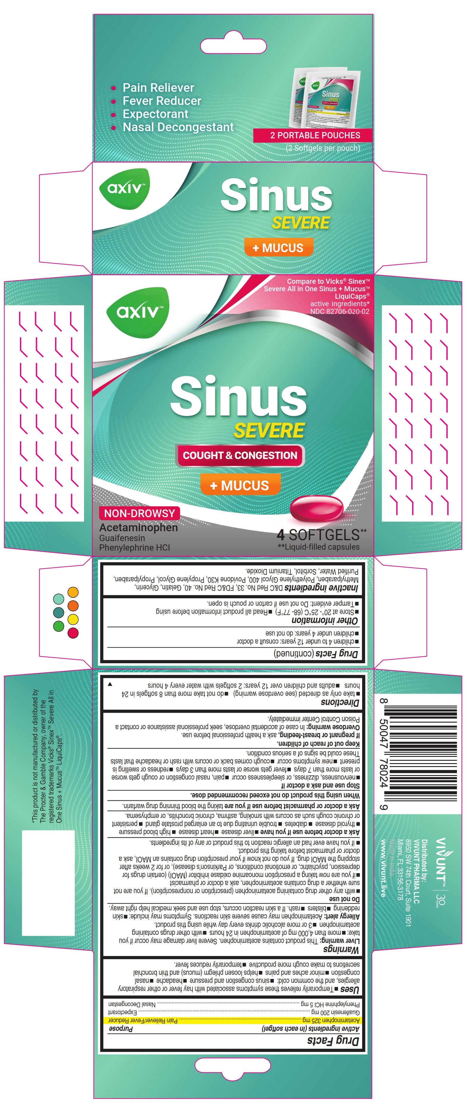 Axiv Sinus Severe Mucus- Images NDC82706-020
