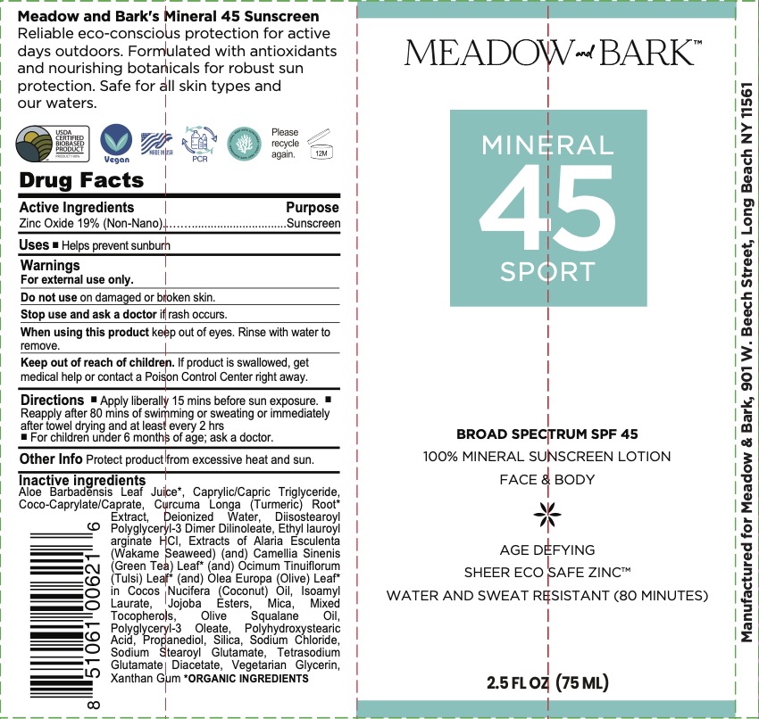 Meadow And Bark Spf 45 Mineral Sport- Images NDC84199-045