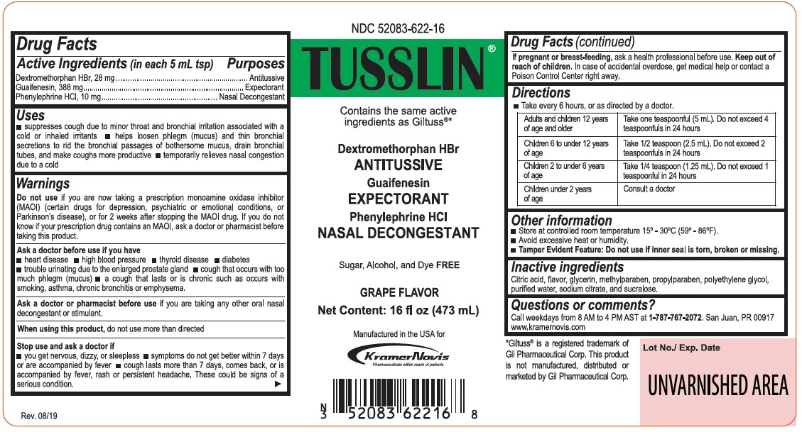 NDC 52083-622 Tusslin Syrup Oral