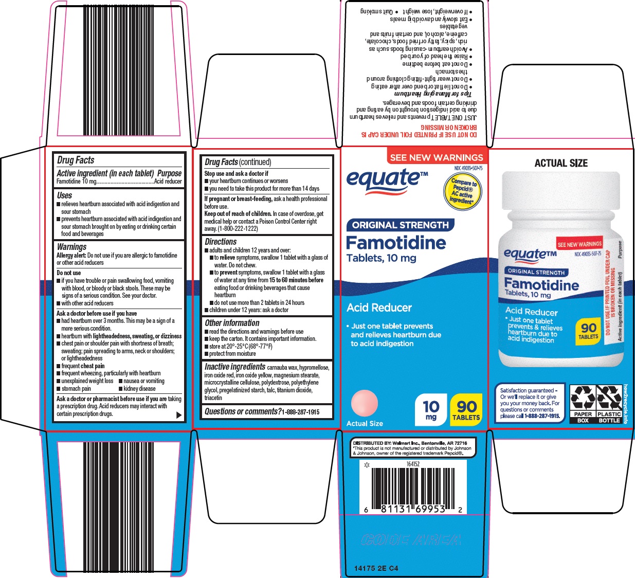 Product Images Equate Famotidine Photos - Packaging, Labels & Appearance