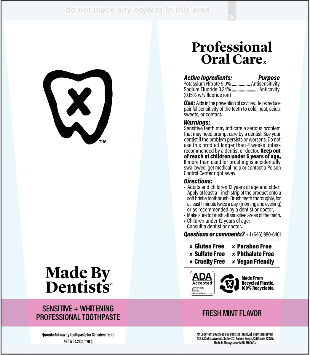 Product Images Made By Dentists Sensitive And Whitening Professional ...