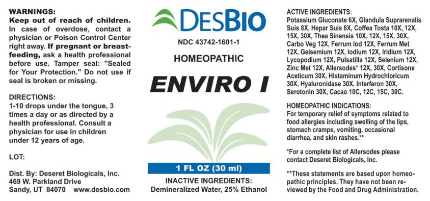 NDC 43742-1601 Enviro I Liquid Oral Label Information - Details, Usage ...