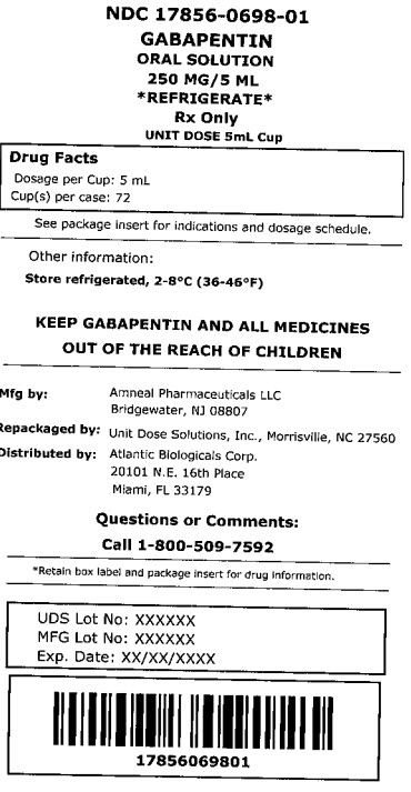 Gabapentin- Images NDC17856-0698