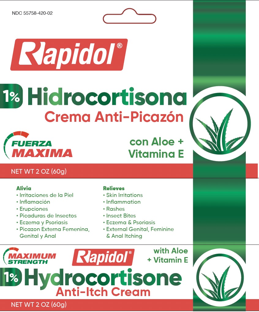 Rapidol Cream Product Images - NDC 55758-420