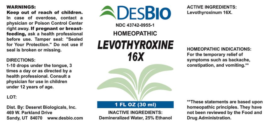 NDC 43742-0955 Levothyroxine Liquid Oral