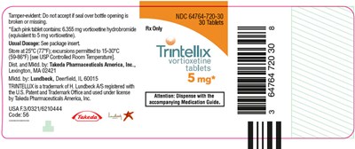 NDC 64764-720 Trintellix Vortioxetine