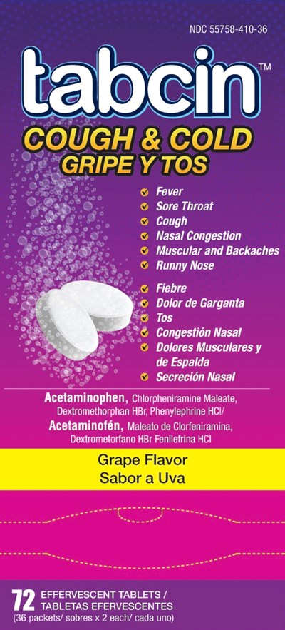 FDA Label for Tabcin Cough And Cold Tablet, Effervescent Oral ...