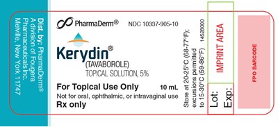 NDC 10337-905 Kerydin Tavaborole Solution Topical