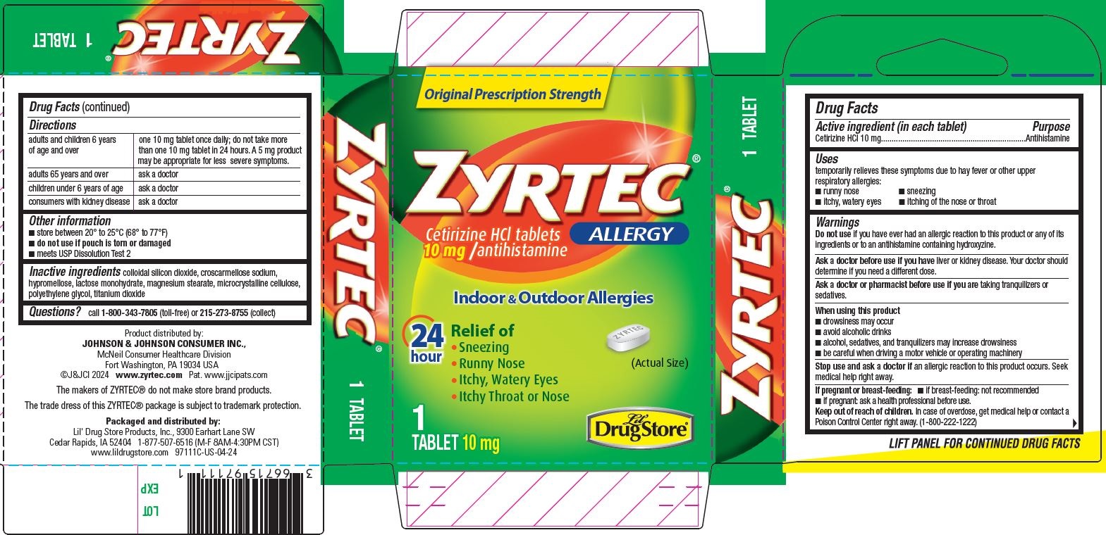 Product Images Zyrtec Allergy, Lil Drug Store Photos - Packaging ...