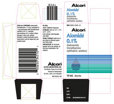 NDC 0065-0345 Alomide Solution/ Drops Ophthalmic